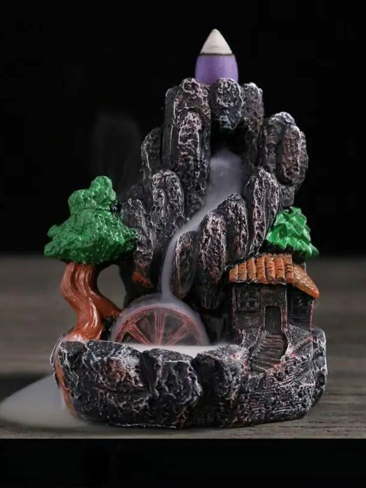 Подставка для благовоний / Микроландшафт, курильница, стелющийся дым