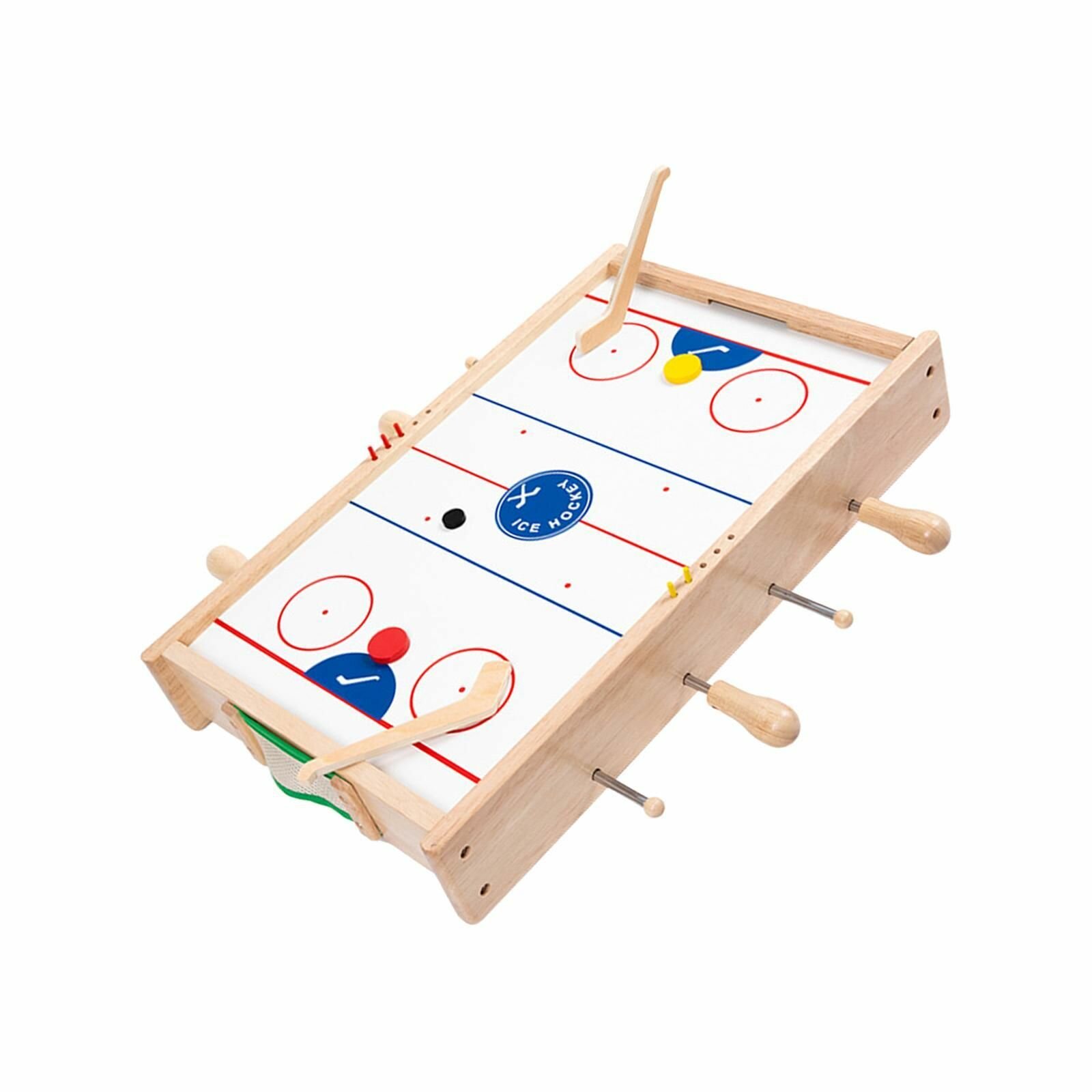 Настольный игровой стол 2 в 1: футбол и аэрохоккей, деревянный, для детей и семейного досуга, компактный