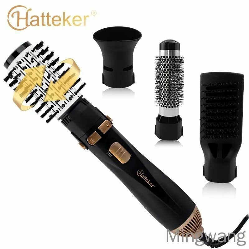 Фен-щетка для волос Brush Activ Dunes CF9528F0 1200 Вт, скоростей 2, кол-во насадок 2, коричневый, золотой