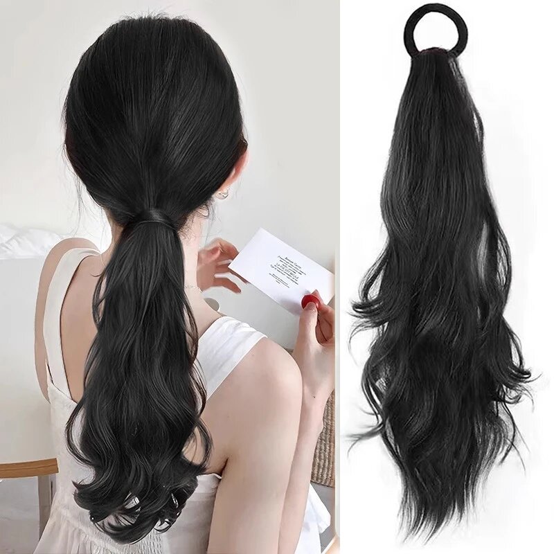 LUPU натуральный синтетический волнистый хвост для волос 2