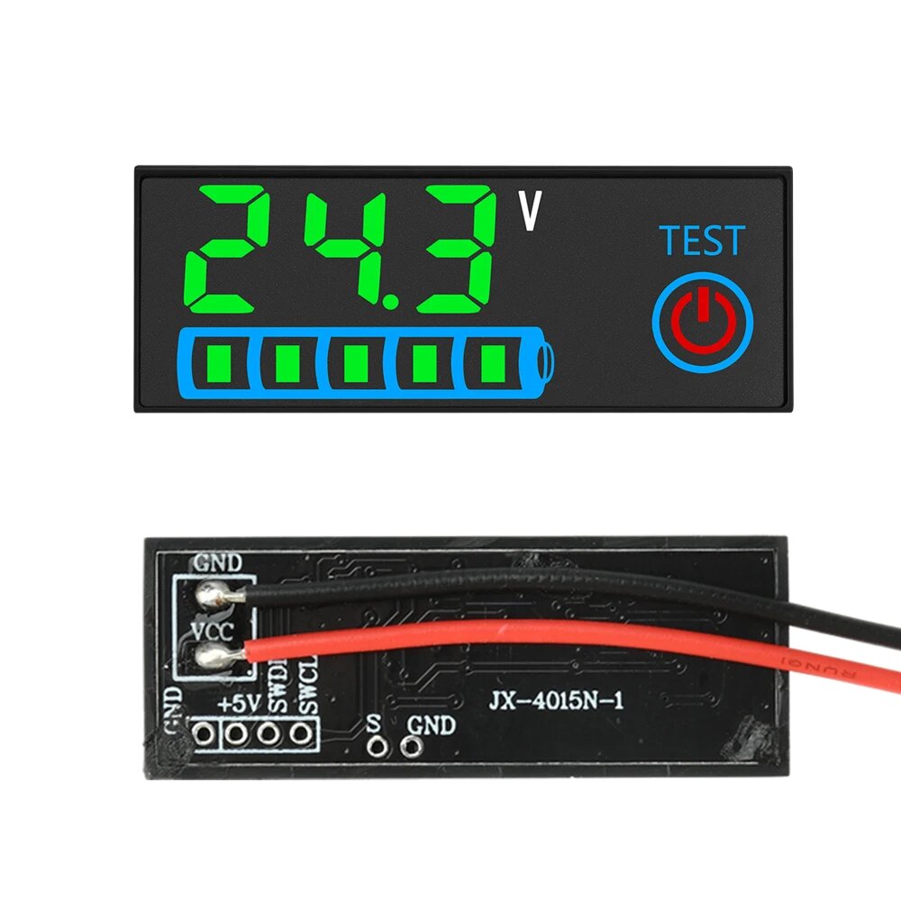 Модуль индикации заряда аккумулятора 12-48В Green