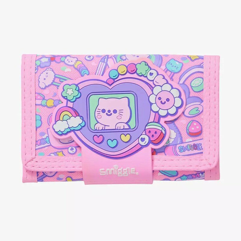 Кошелек для школьников Smiggle Австралии, держатель для карт, ключница, большой кошелек для монет, держатель для банковских и автобусных карт