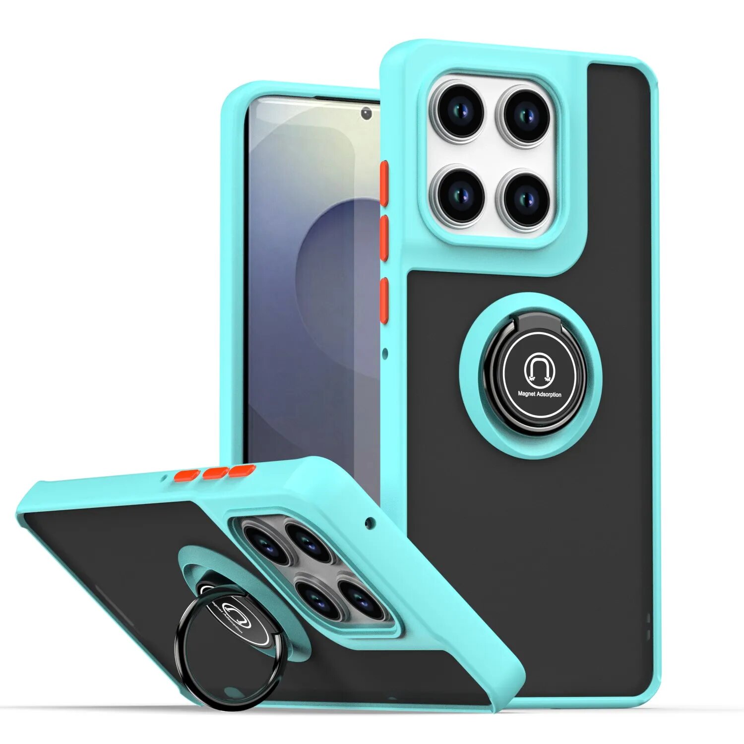 Чехол для Motorola Edge 60/60S Blue с кольцом