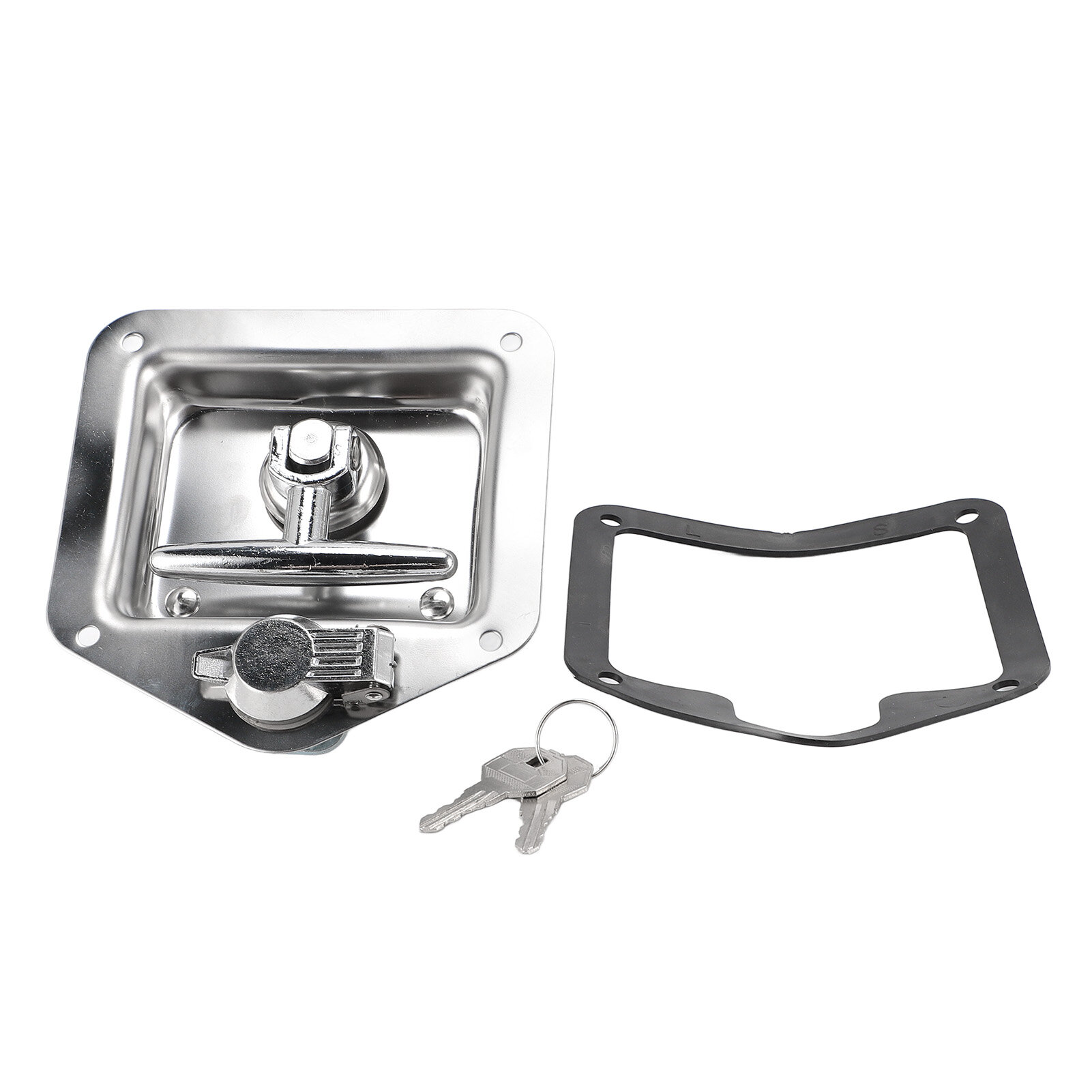 Защелка с Т-образной ручкой и ключами, складная ручка, замок для ящика для инструментов из нержавеющей стали для домашнего и коммерческого использования