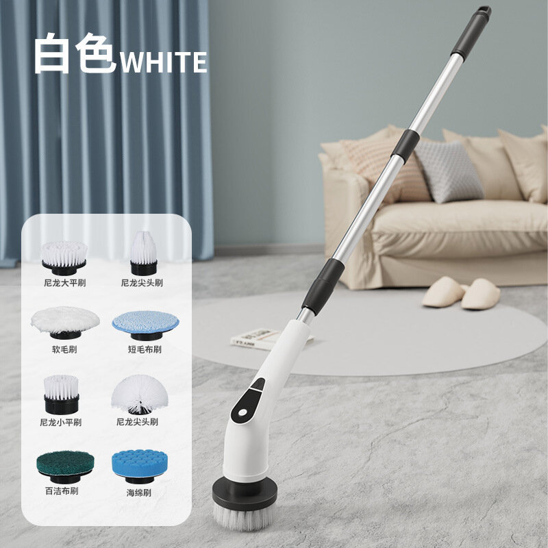 Многофункциональная электрическая чистящая щетка, многофункциональный регулируемый бытовой чистящий инструмент, удлиненная телескопическая беспроводная ручная щетка