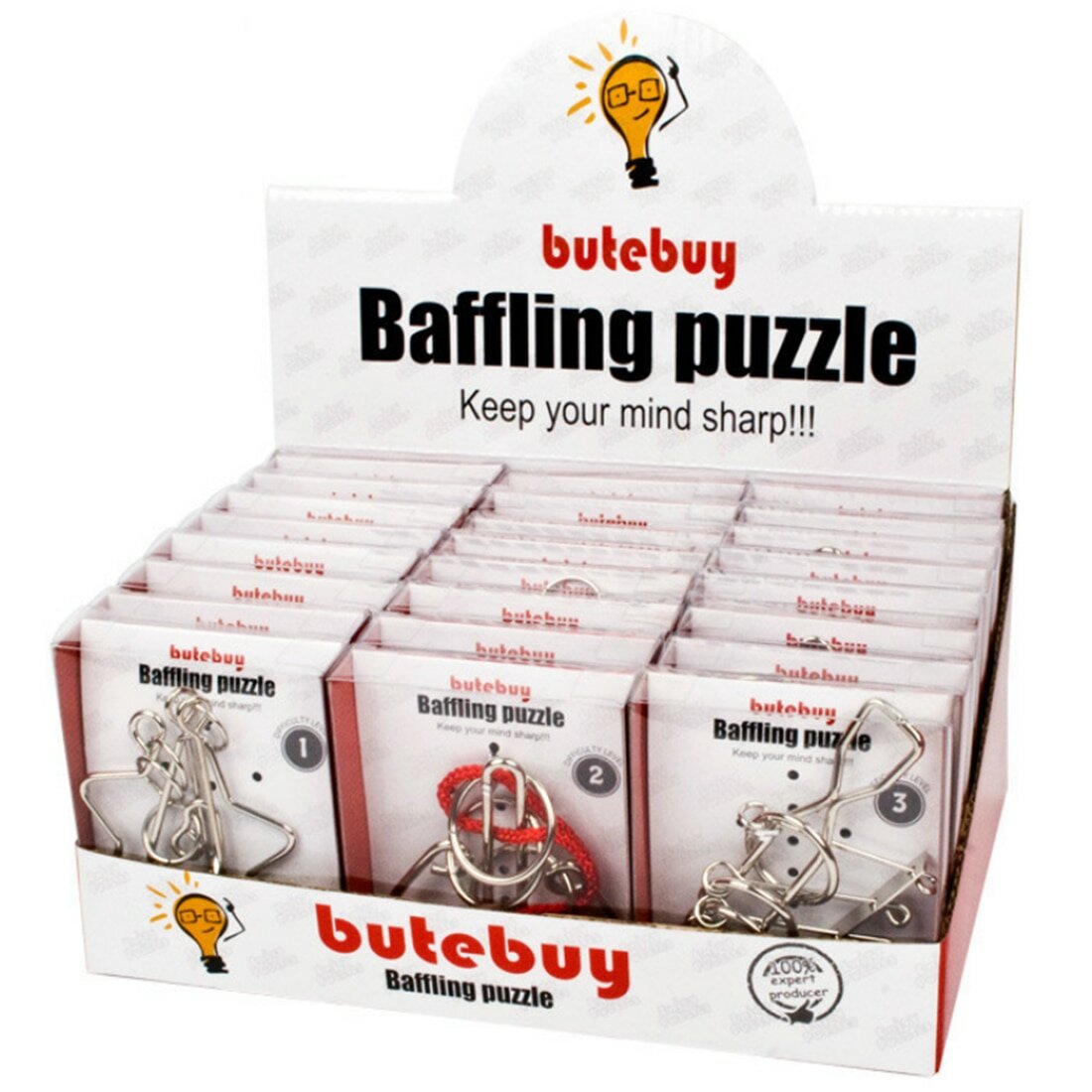 Детские игрушки металлическая провода головоломка сердце мозг тизер головоломка игра для взрослых игрушек дети дети интеллектуальная игрушка головоломка (белый)