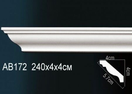 Карниз Потолочный для Ремонта Perfect AB172 Д240xШ4xВ4 см /Перфект.