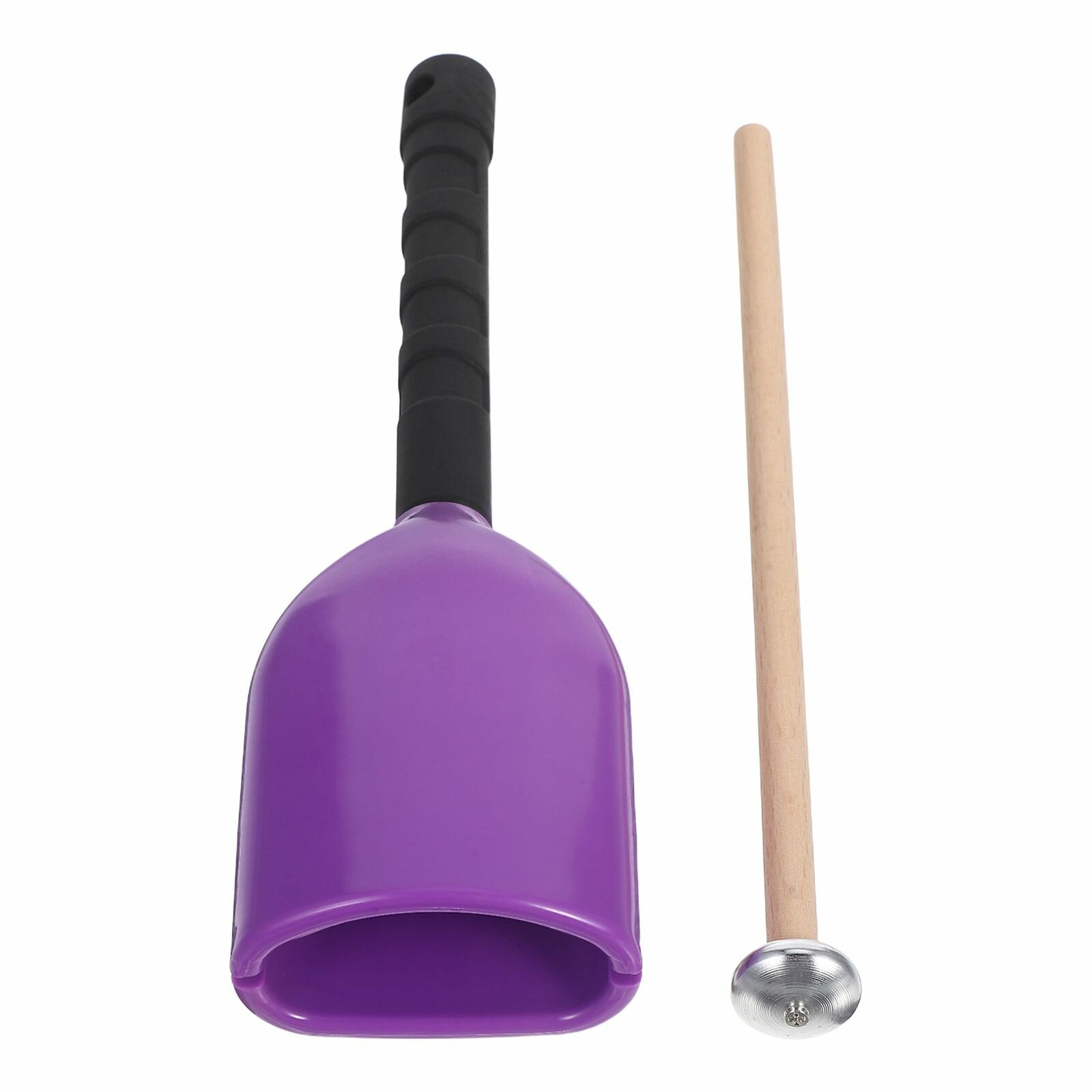 Фиолетовый пластиковый колокольчик с длинной ручкой для музыкальных выступлений