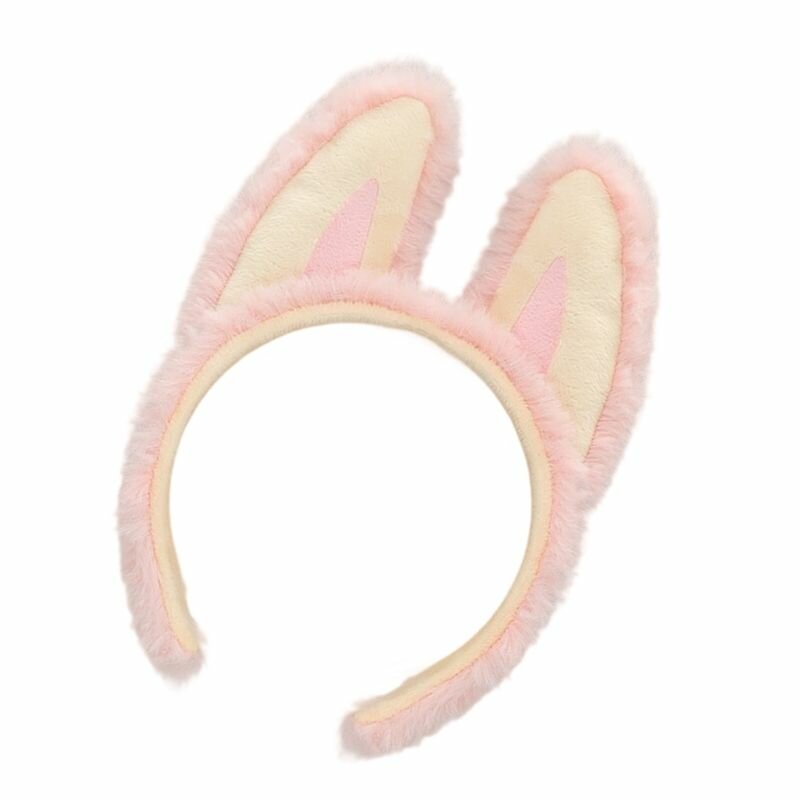 Забавная плюшевая повязка на голову С Ушками эльфа лабубу-розовый