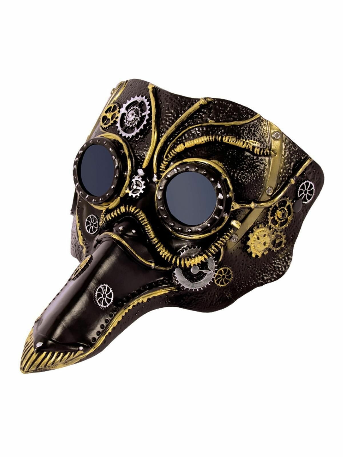 Маска для Хэллоуина в стиле стимпанк, маскарадный костюм чумного доктора, готический, Черный