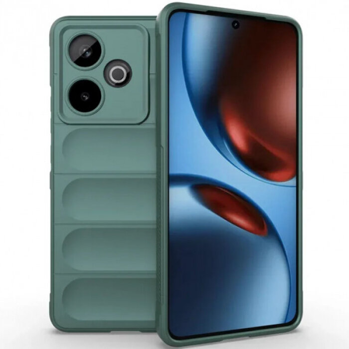 Flex Silicone Противоударный чехол для Realme GT7 / GT 7 / 7T с защитой камеры и микрофиброй