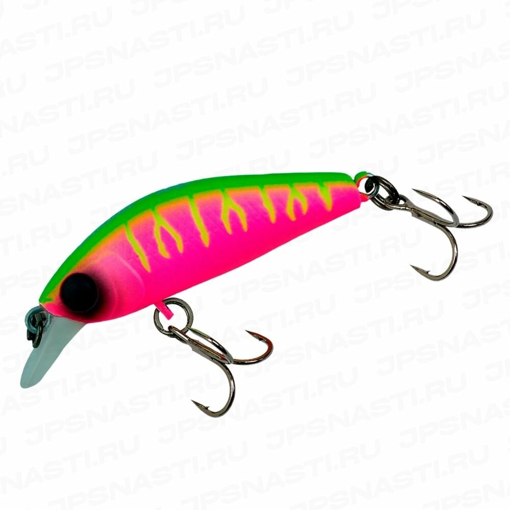 Универсальный японский воблер для рыбалки Jackall Chubby Minnow 35, 2.3 г, dragon fruit mat tiger / Приманки для ловли хищника / Воблеры на голавля
