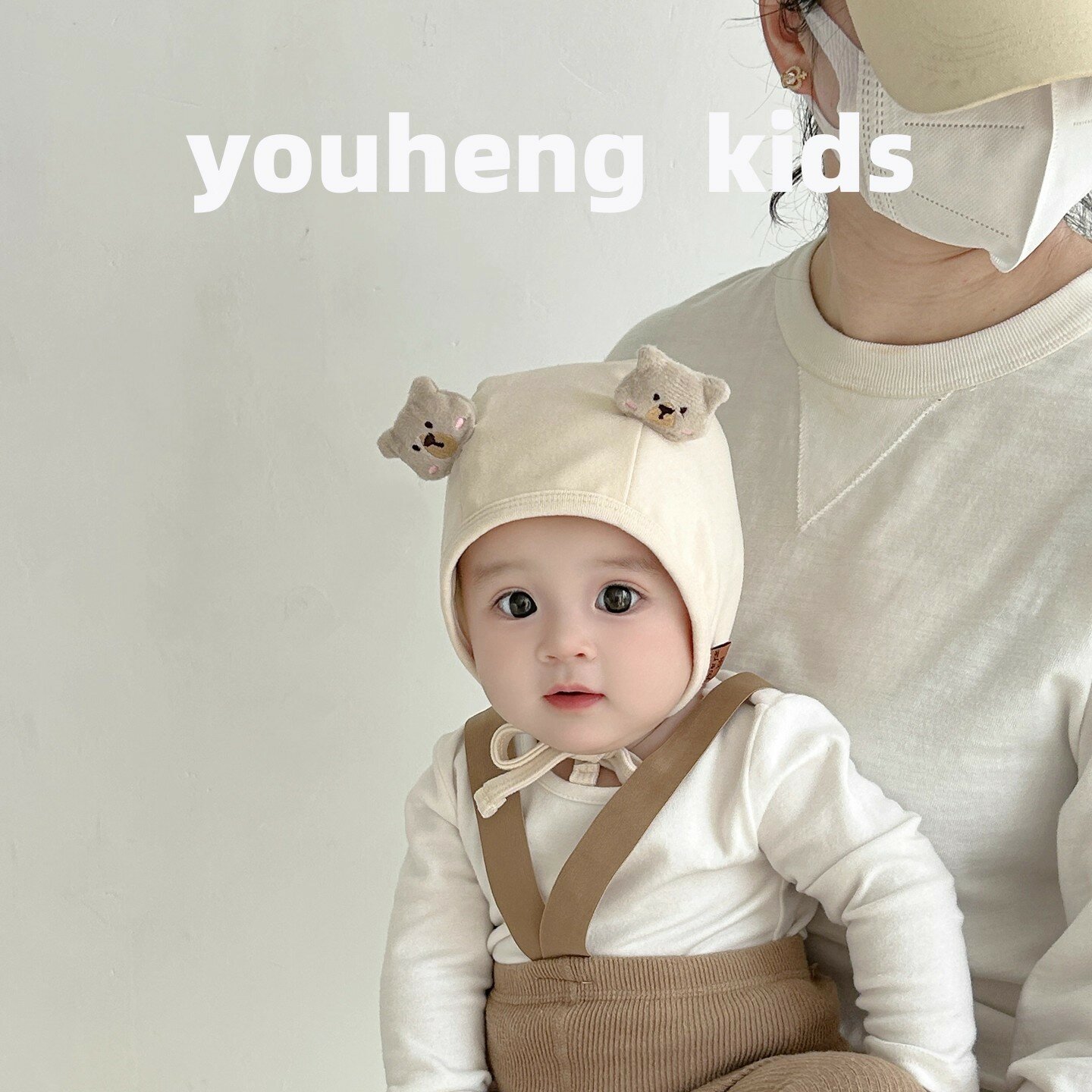 Детская мультяшная шапка с ушками кролика для весны и осени, супер милая шапка для мальчиков и девочек 3-6 месяцев, осенняя и зимняя шапка Баотоу