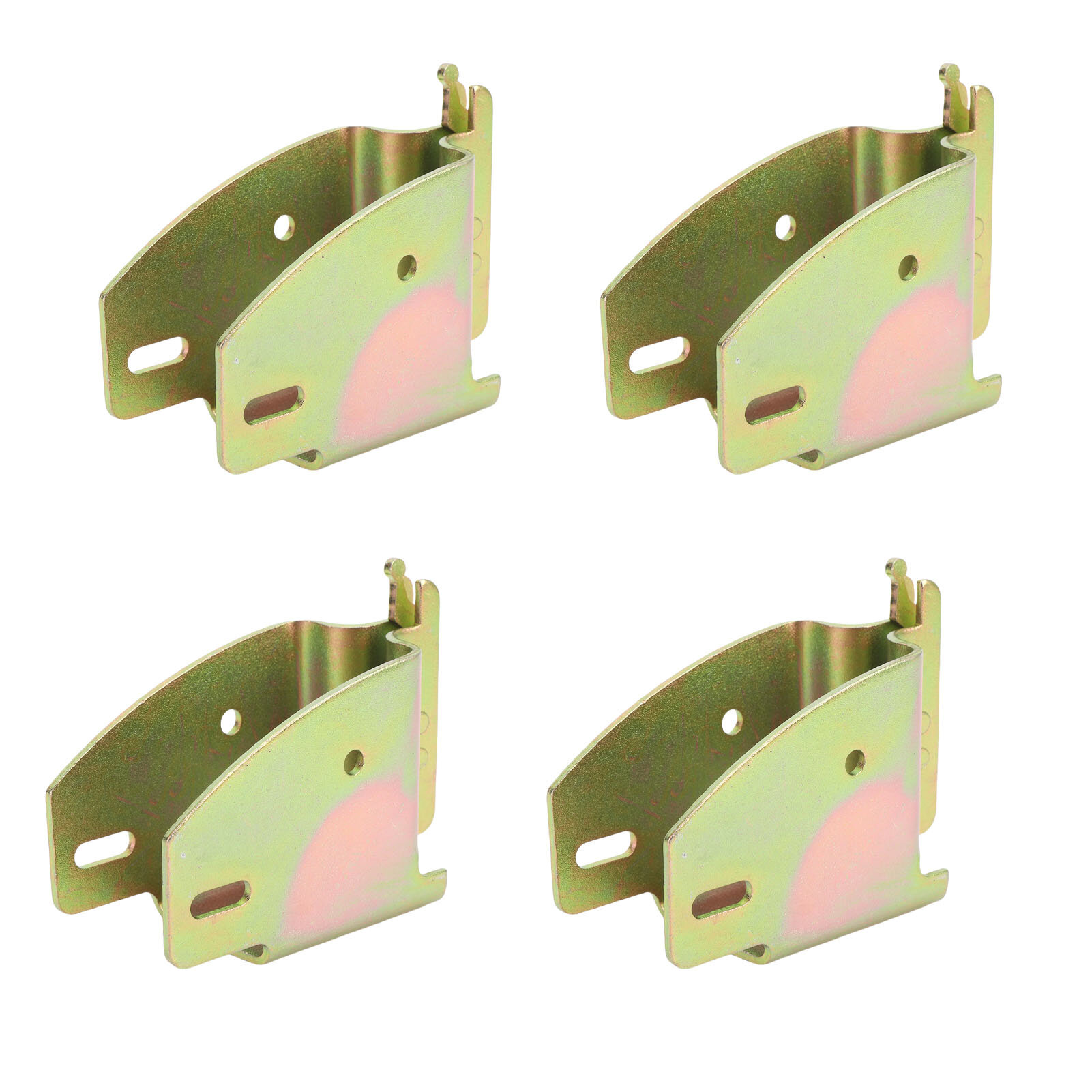 4PCS E Track Торцевое Гнездо Деревянной Балки Для Тяжелых Условий Хранения Кронштейн для Пиломатериалов для Грузового Прицепа Van RV, Оцинкованный, Золотой