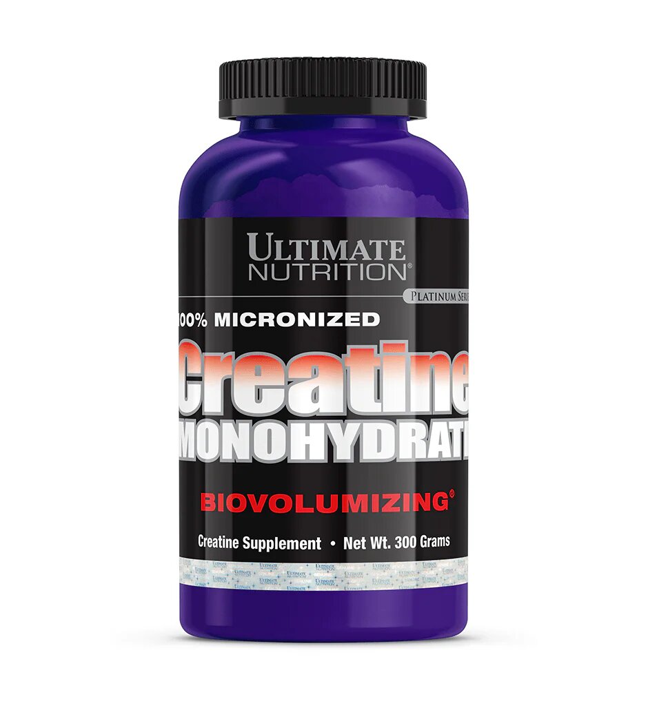 Ultimate Nutrition Creatine Monohydrate, Креатин для набора мышечной массы и выносливости, порошок 300г