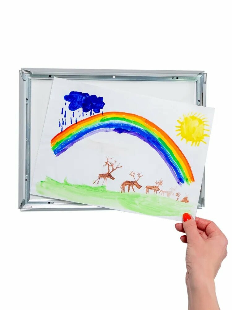 Фоторамка для плаката с боковым отверстием из алюминиевого сплава