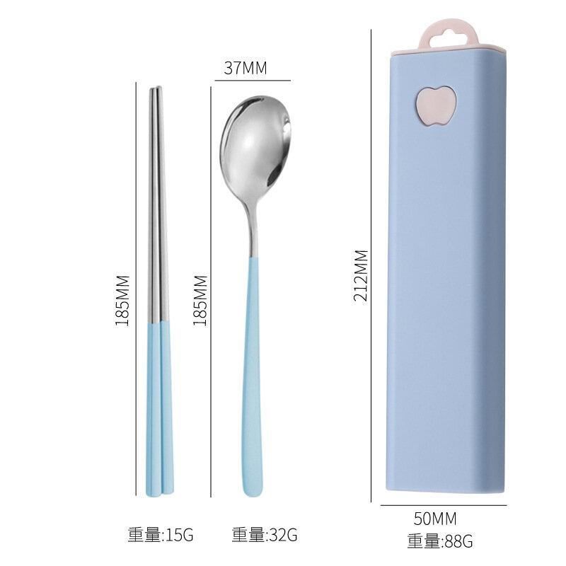 Корейская портативная посуда из нержавеющей стали 304, набор из трех предметов, компания, рекламная подарочная посуда,