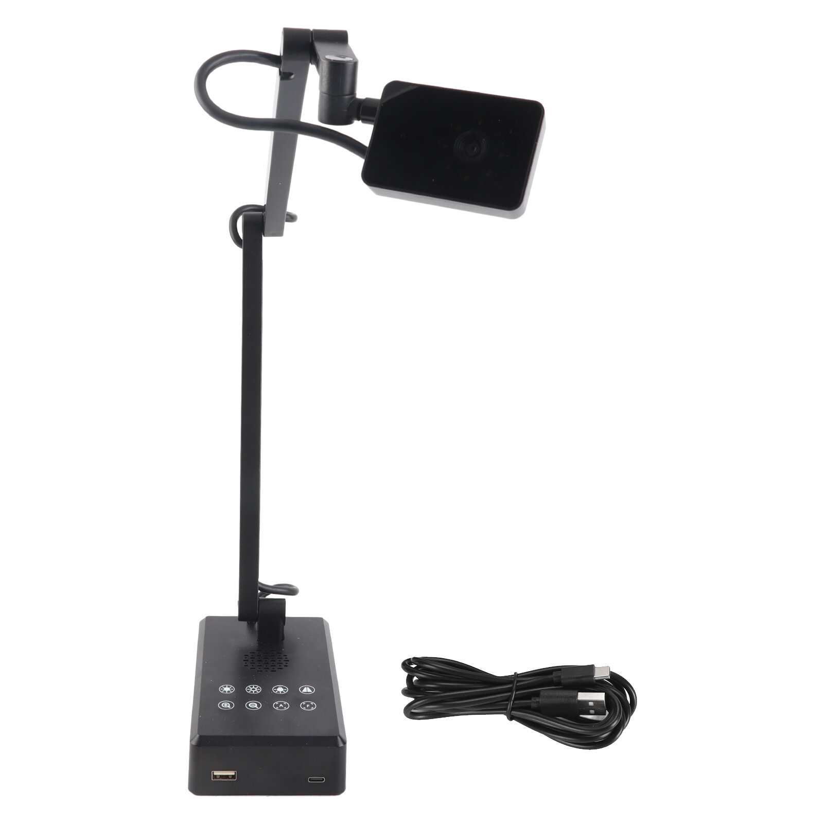 4K USB Документ-камера Вращение на 360 градусов с USB-интерфейсом ПК Расширяемая база 3-уровневая светодиодная подсветка Складная для Windows для OS X для Chrome