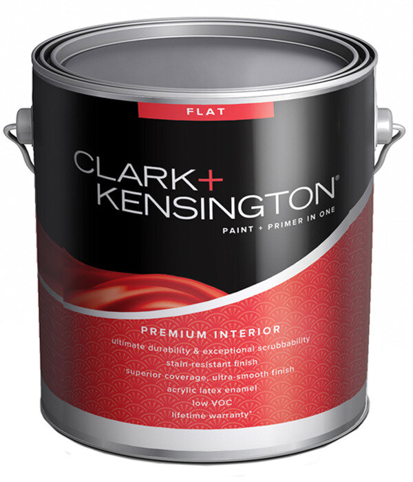 Краска Clark Kensington Flat Premium, для стен, потолков, антивандальная, матовая, для колеровки светлых оттенков, 3.78 л