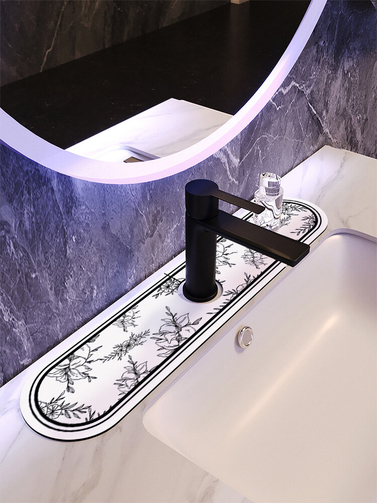 Подушка для слива крана, мягкая из диатомовой земли, впитывающая подушка для кухонной столешницы, подставка для тарелок, теплоизоляционная подставка, нескользящий коврик для кофейного стола