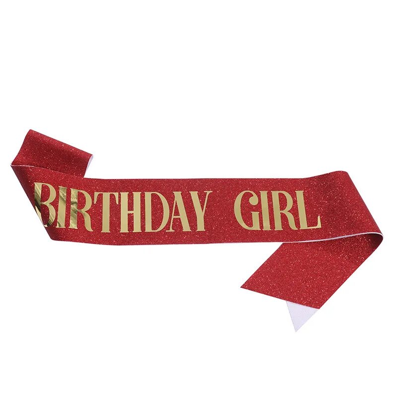 Красная лента "Birthday Girl" JD0146-3