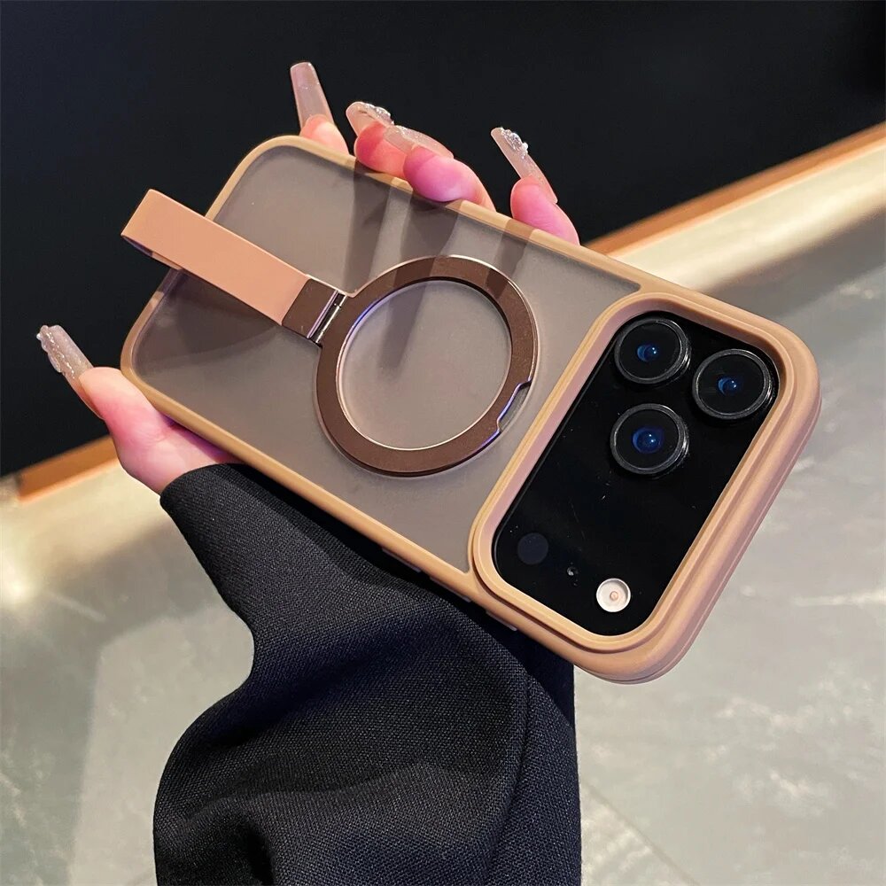 Чехол для iPhone 13 Pro Max Desert Gold с магнитным кольцом и ремешком