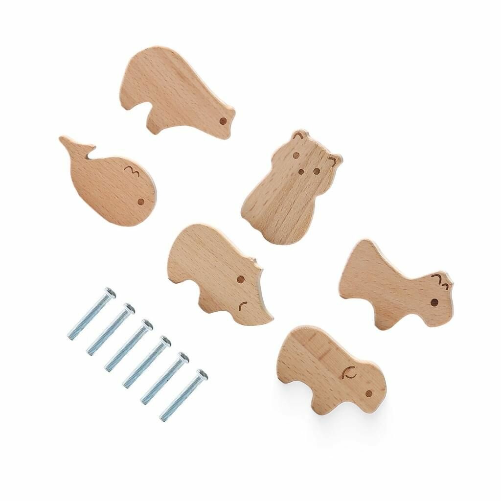 Милая ручка для мебели в форме животного, 6 стая животных А