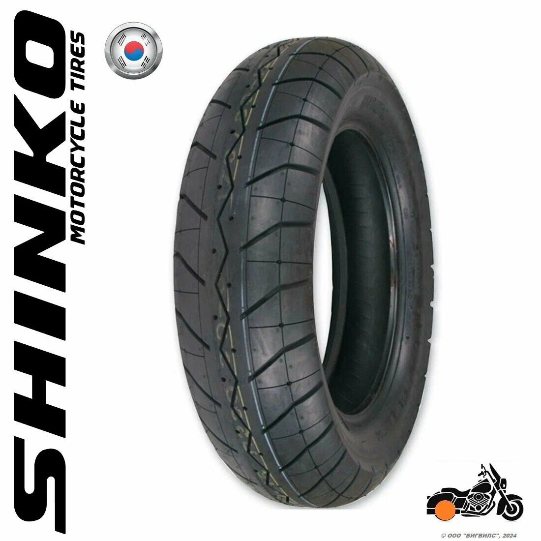 Шина 130/90-16 67V F230 SHINKO передняя, для мототехники, мотошина