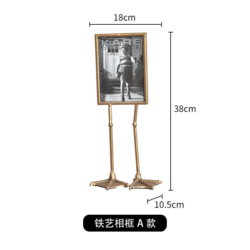 Современная рамка, простая металлическая фоторамка, золотая винтажная рамка для гостиной, кабинета, 7 утиных лапок, креативная фоторамка