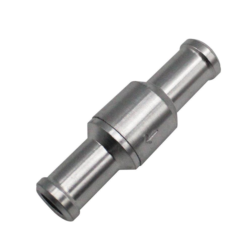 10mm Инлайн Односторонний Неподвижный Клапан Топливо Вода Газ Воздух Вакуум Алюминиевый Клапан 6mm 8mm 12mm серебристый