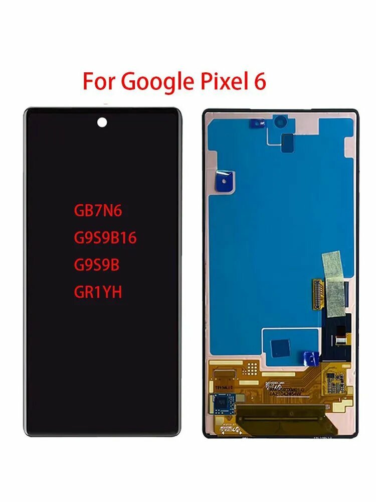Дисплей на Google Pixel 6 (OLED) в сборе с тачскрином Черны