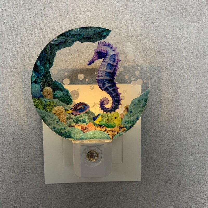 Ночной светильник с мультяшным подводным миром, подключаемый, мягкий свет, атмосферная лампа, ночник для спальни, креативный подарок