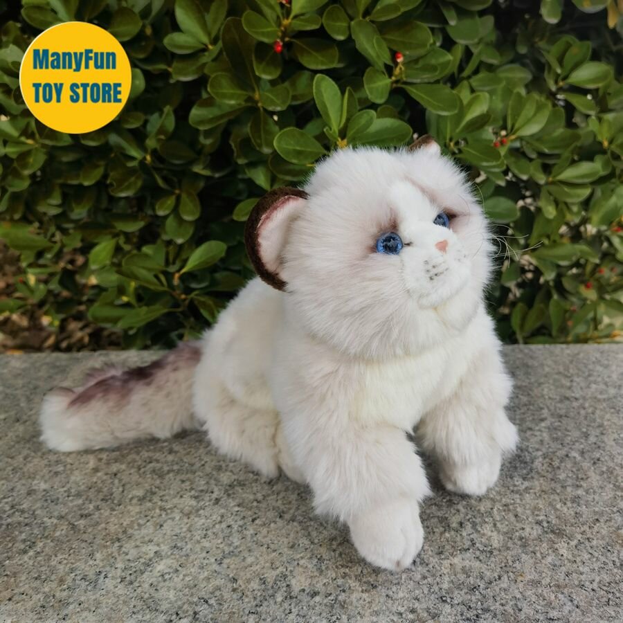 Реалистичная мягкая плюшевая игрушка Рэгдолл, кошка-компаньон, Персидская кошка