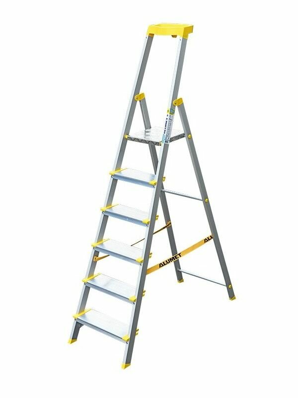 Стремянка алюминиевая профессиональная с анодированным покрытием с органайзером