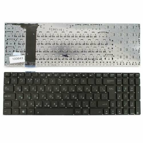 Клавиатура для ноутбука Asus G56, N56, N76 Series. Г-образный Enter. Черная, без рамки. PN: 9Z. N8BBQ. G0R