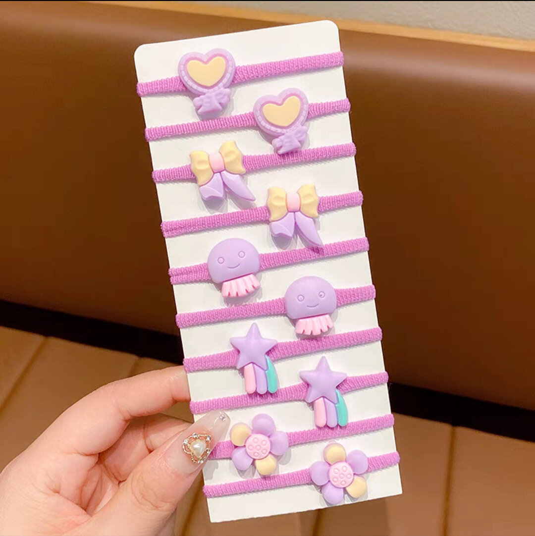 Тщательно отобранные милые резинки для волос для маленьких девочек, не повреждающие резинки для волос, маленькие кольца для волос, детские аксессуары для волос