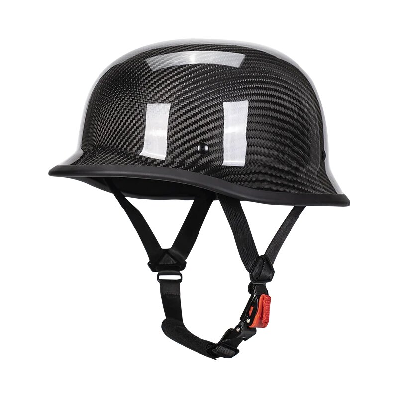 Кованый шлем немецкого солдата из углеродного волокна, винтажный круизный полушлем, мужской мотоциклетный шлем, легкая педаль мотоцикла