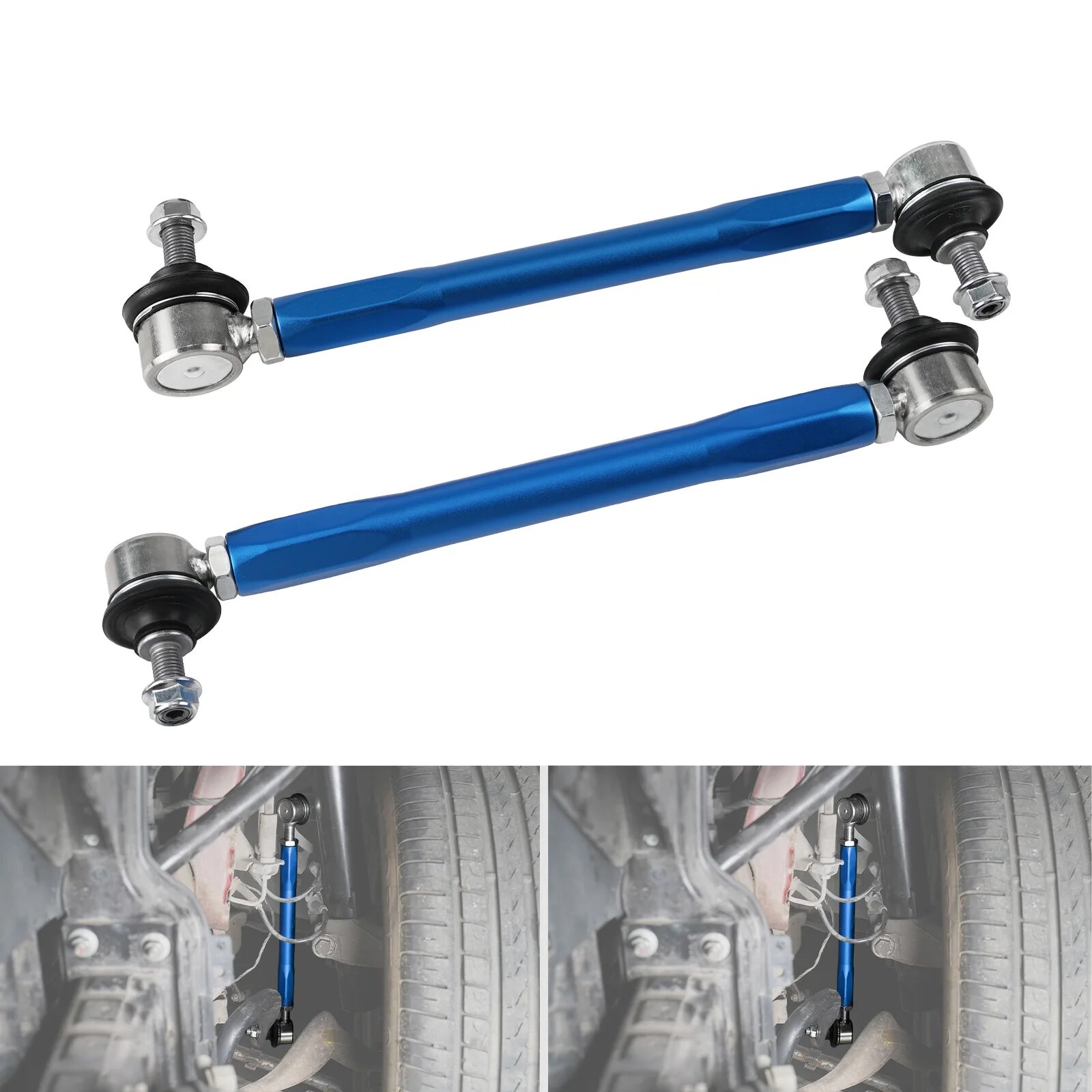 Комплект регулируемых передних рычагов стабилизатора поперечной устойчивости BEVINSEE для BMW E90 E91 E92 E93 E82 E87 Z4 E89 X1 E84, замена 31356765933, 31356765934