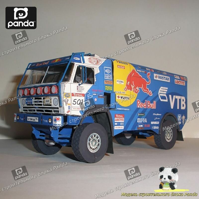 1:32 Россия, грузовик Камаз 4326-9, бумажная модель, краска для ралли Дакар