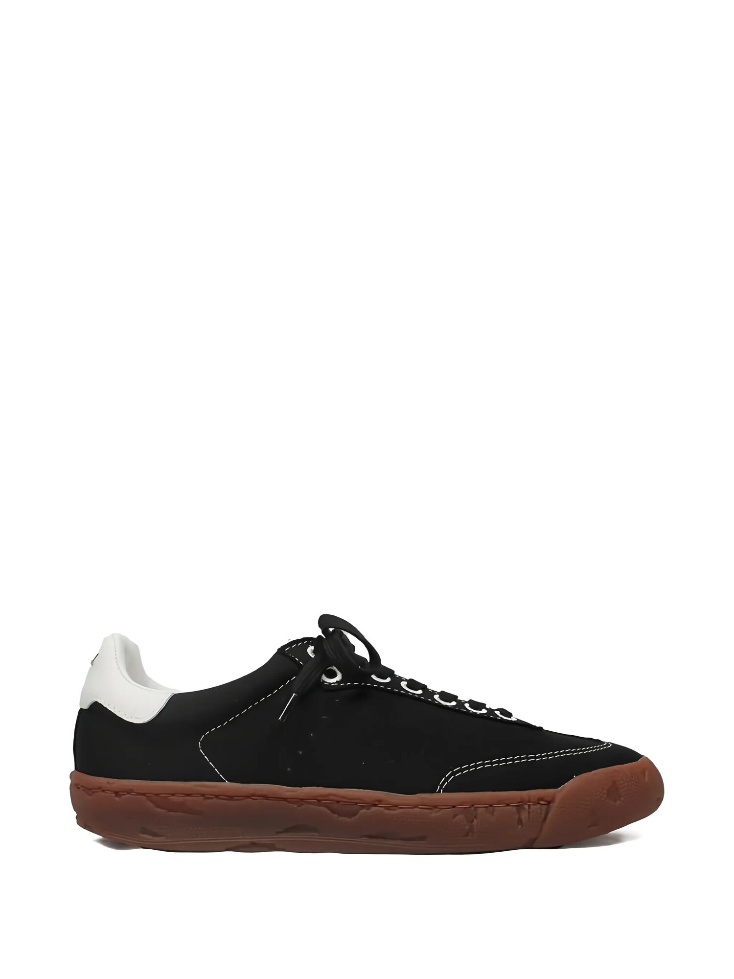 Кроссовки Contrast-stitching leather sneakers
