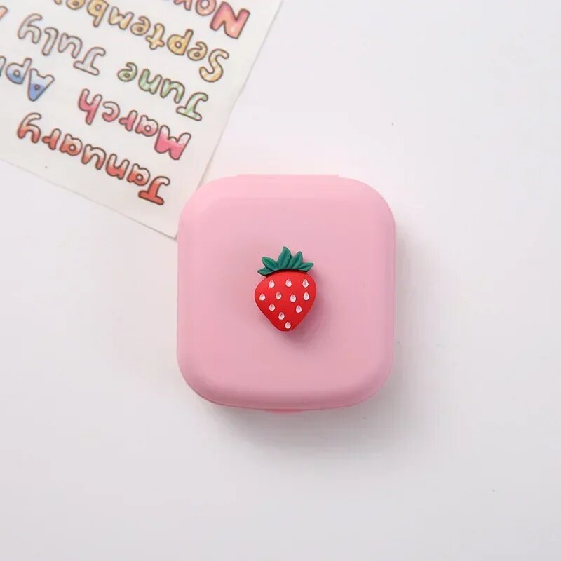 1PC Lovely Travel Kit Pocket Mini Contact Lens Case Travel Kit Easy Carry Mirror Lenses Box Container