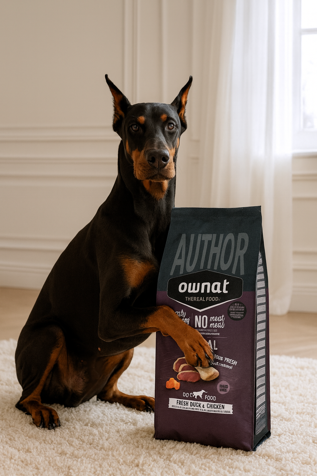 Ownat Author Сухой корм для взрослых собак, со свежим мясом утки и курицы, 3 кг