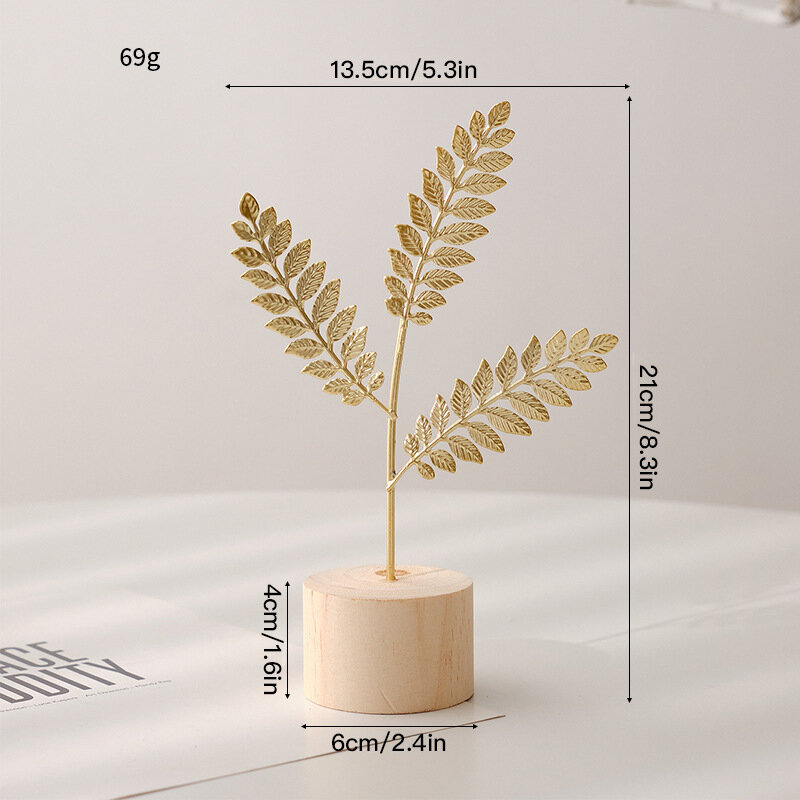 Скандинавский стиль, легкая роскошь, металлические изделия, креативные украшения для дома, гостиной, входа, винный шкаф, железное искусство, украшения в виде листьев гинкго