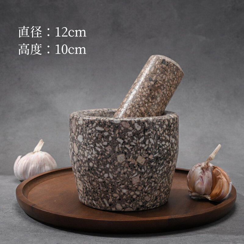 Домашний мельница для чеснока и пестик из натурального камня, измельчитель чеснока, оригинальный каменный пресс для чеснока, каменный мельница
