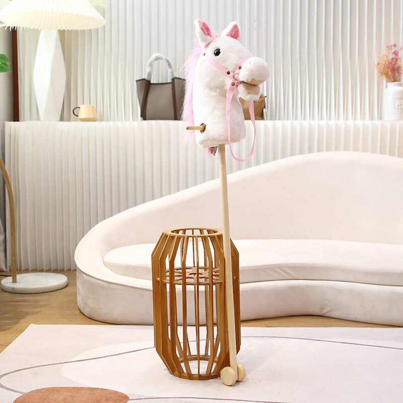 Креативная мультяшная детская палка для катания с лошадиной головой и роликовыми коньками, детский праздничный подарок, плюшевая игрушка, реалистичная, в наличии, маленький пони