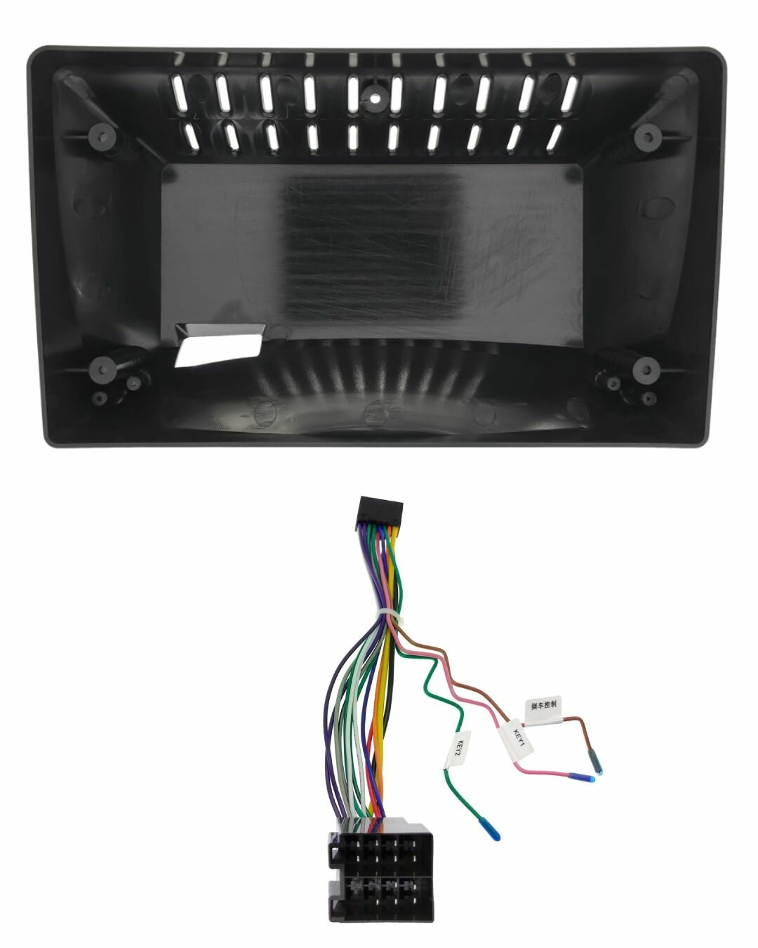 Рамка переходная Лада Калина (I) 2004 - 2013 + проводка для 9" магнитолы / Wide Media