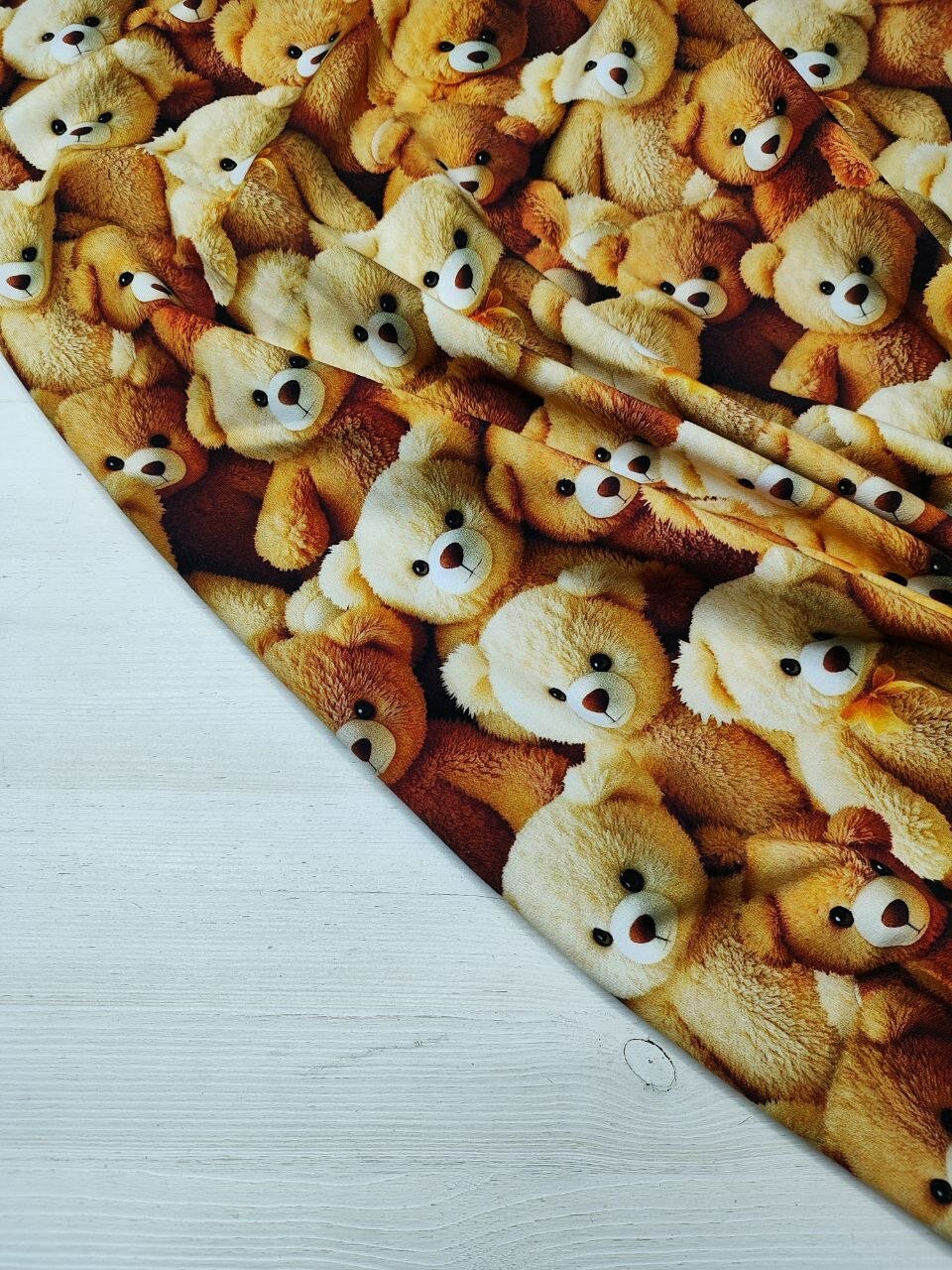 Футер 2-ка петля "Плюшевый мишка", длина отреза 1м на 1,8м