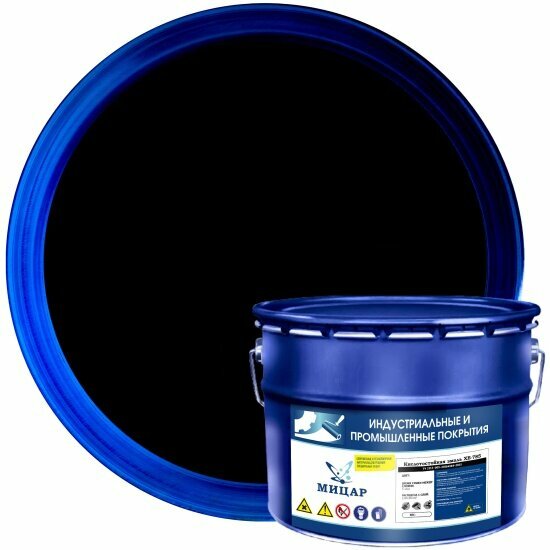 Эмаль Мицар ХВ-785, 10 кг, черный