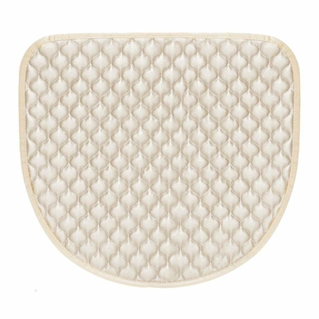 Непродолжительный U-образный коврик для стульев, натуральный лён, бежевая - 3