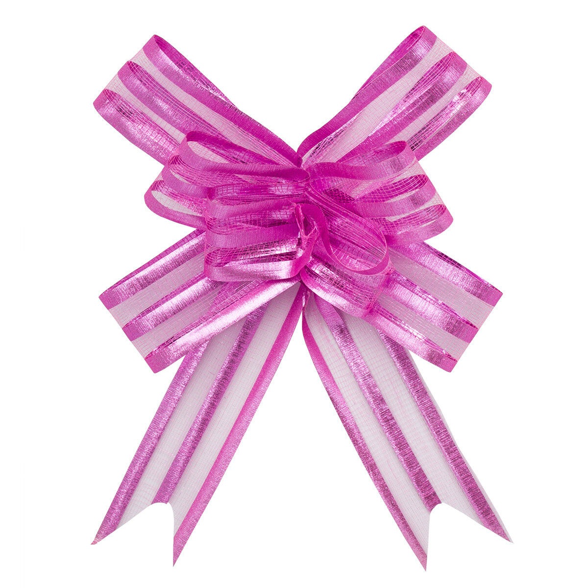 Бант 'Бабочка' для упаковки подарка, диаметр 7 см, ширина ленты 1,7 см, цвет светло-розовый, 10 шт/упак